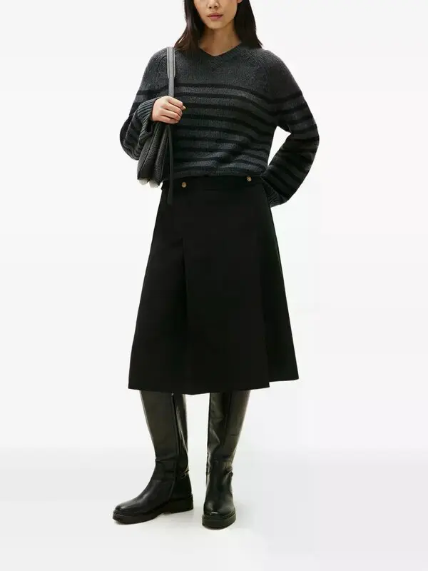 Tommy Hilfiger Button Detail Midi Skirt