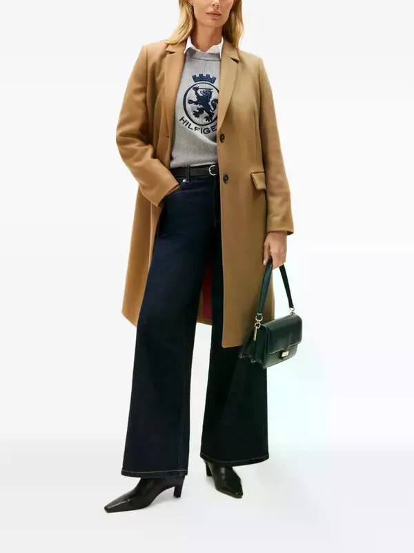 Tommy Hilfiger Buttoned Single-breasted Coat - Brown