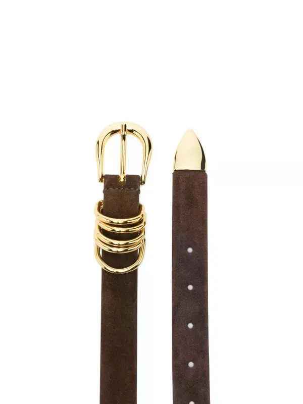 DEHANCHE Hollyhock Ring Buckle Belt - Brown