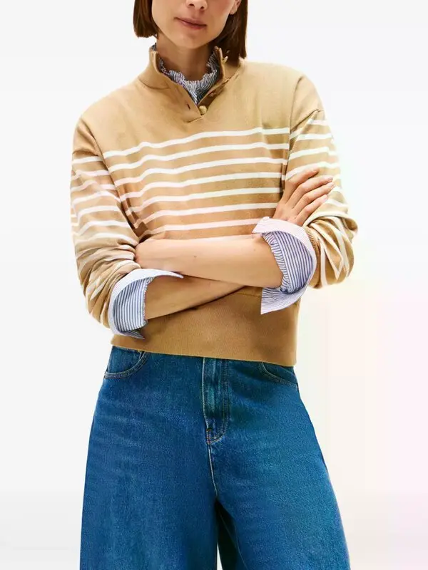 Tommy Hilfiger Striped Buttoned Sweater