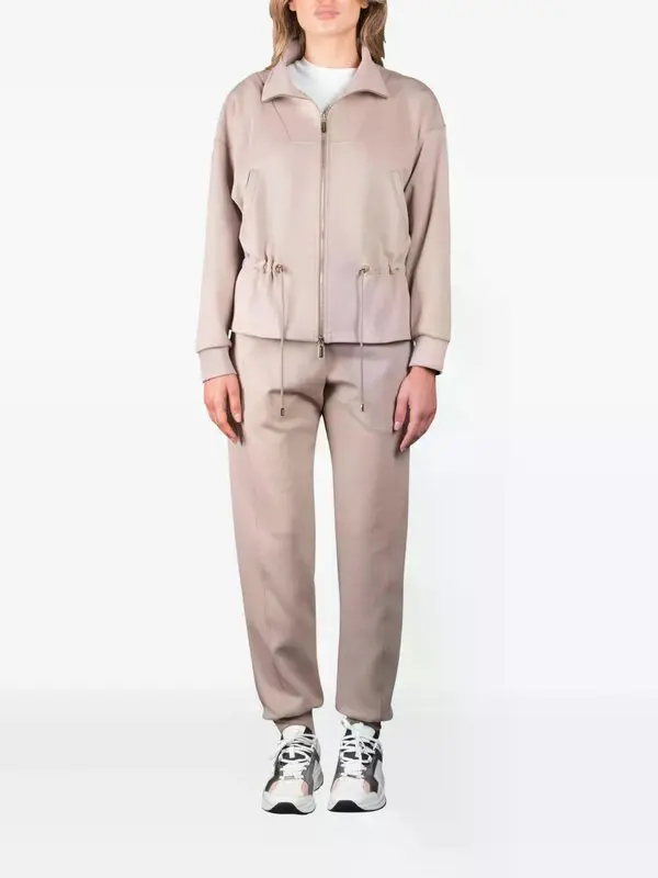 MOORER Derice Zip-up Sweatshirt - Neutrals