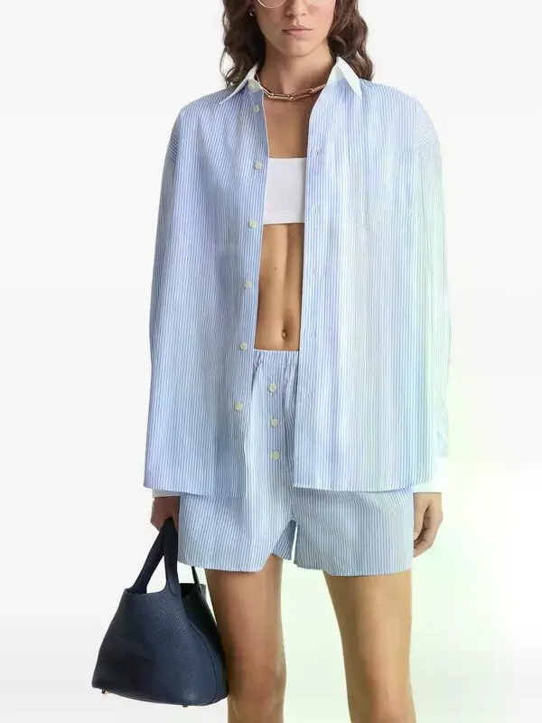 SPORTY & RICH Striped Pocket Shirt