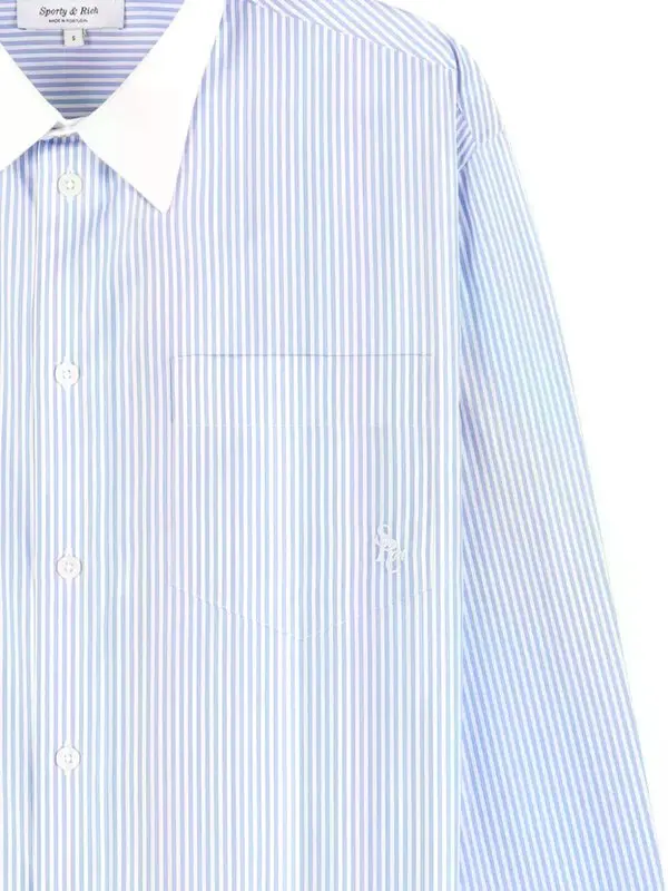 SPORTY & RICH Striped Pocket Shirt