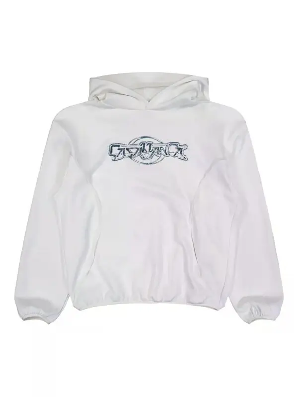 Casablanca Logo-detail Long-sleeve Hoodie - White