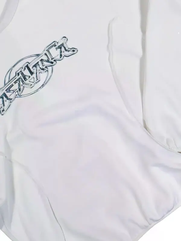 Casablanca Logo-detail Long-sleeve Hoodie - White