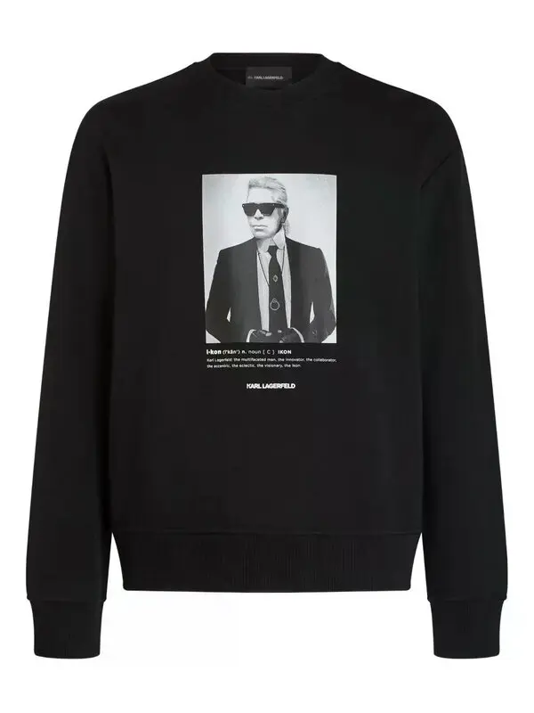 Karl Lagerfeld Portrait Graphic Sweatshirt - Black