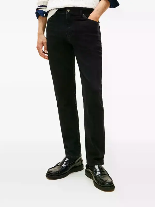 Tommy Hilfiger Logo-patch Jeans - Black