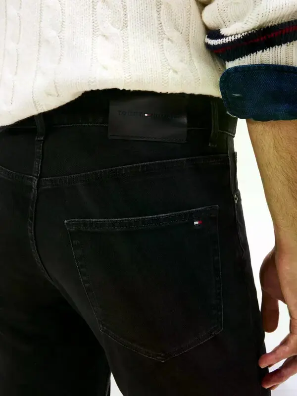 Tommy Hilfiger Logo-patch Jeans - Black
