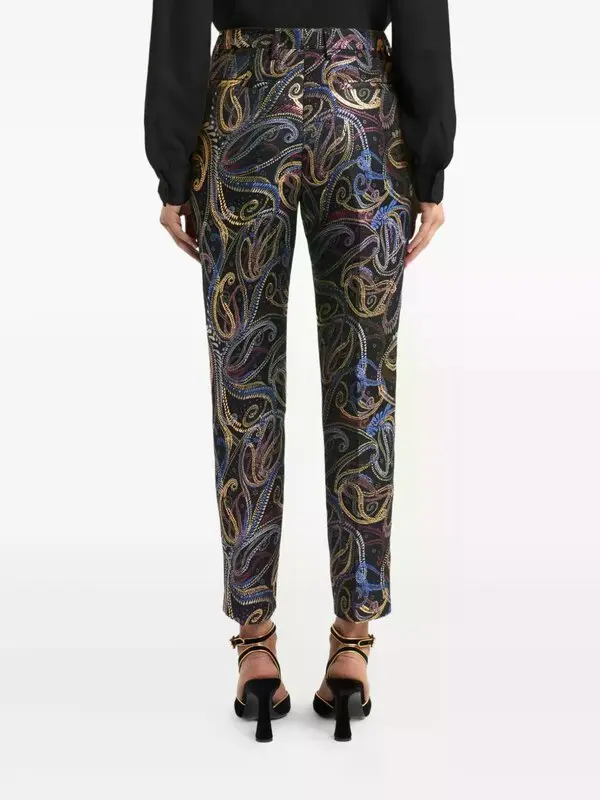 Etro Pressed Crease Paisley-motif Trousers