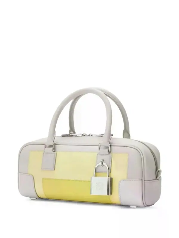 Loewe Amazona 23 Panelled Tote Bag With Padlock - Neutrals