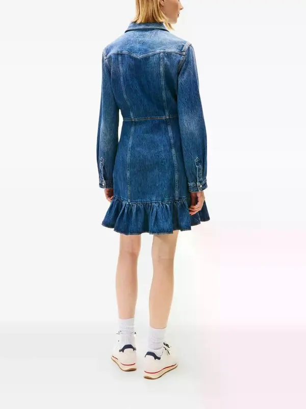 white christmas dresses Tommy Hilfiger Little Girls Cotton Star-Print Denim Dress, Size 6X –  Vanessa Jane main image 1