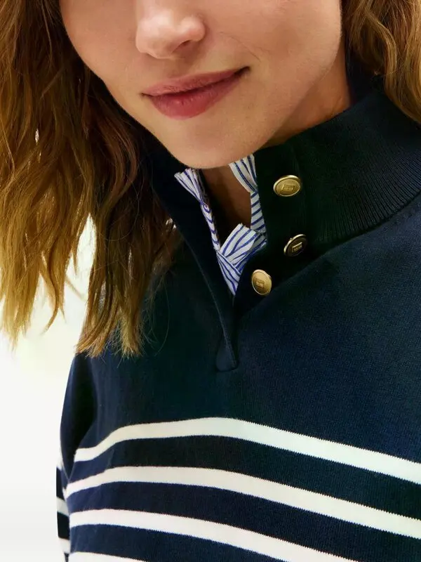 Tommy Hilfiger Striped Button Sweater