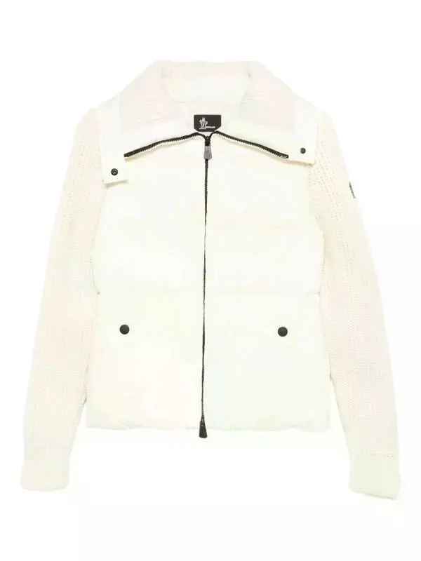 Moncler Zip-up Puffer Jacket - White