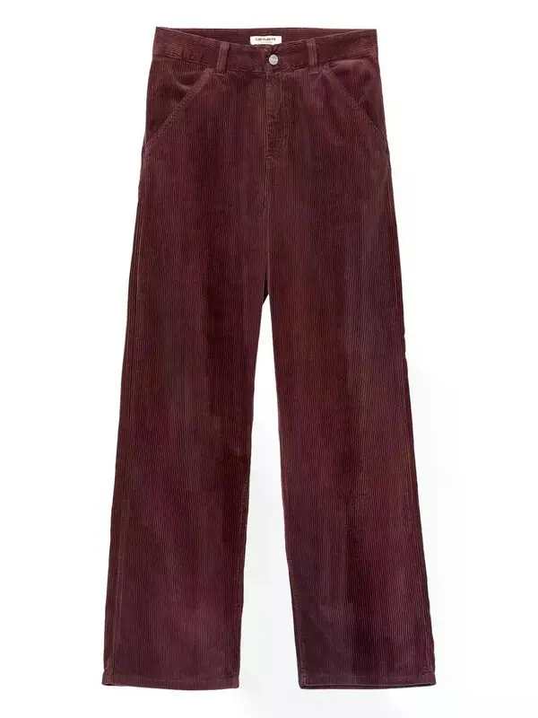 Carhartt Work In Progress Corduroy Trousers With Logo Patch