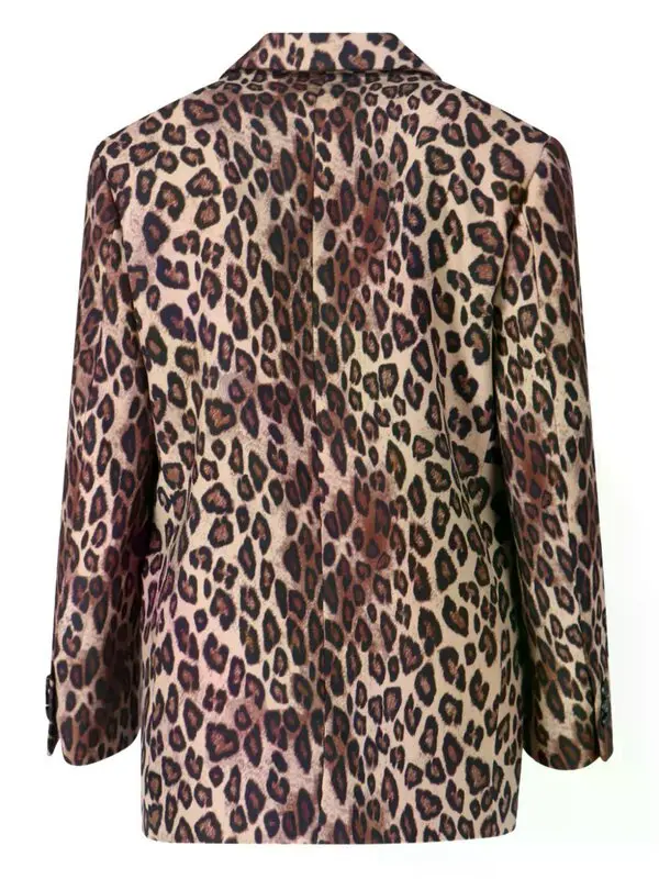 Alberto Biani Leopard Print Single-breasted Blazer