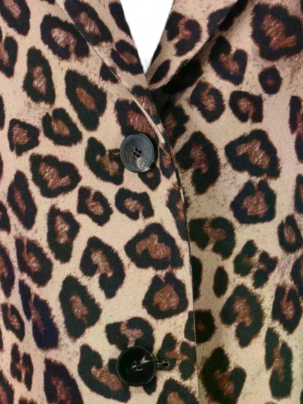 Alberto Biani Leopard Print Single-breasted Blazer