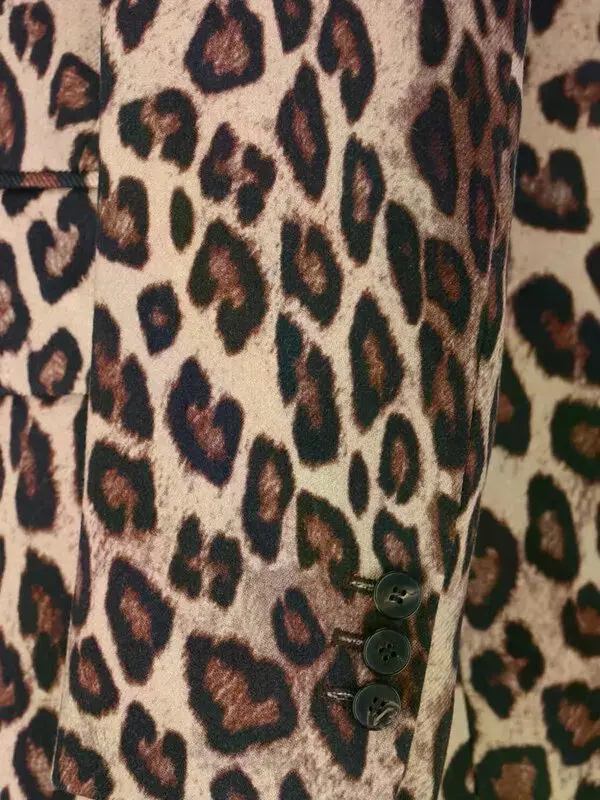 Alberto Biani Leopard Print Single-breasted Blazer