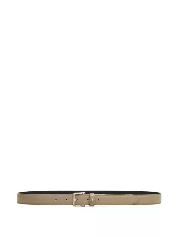 Ami Leather Belt With Appliqu - Neutrals