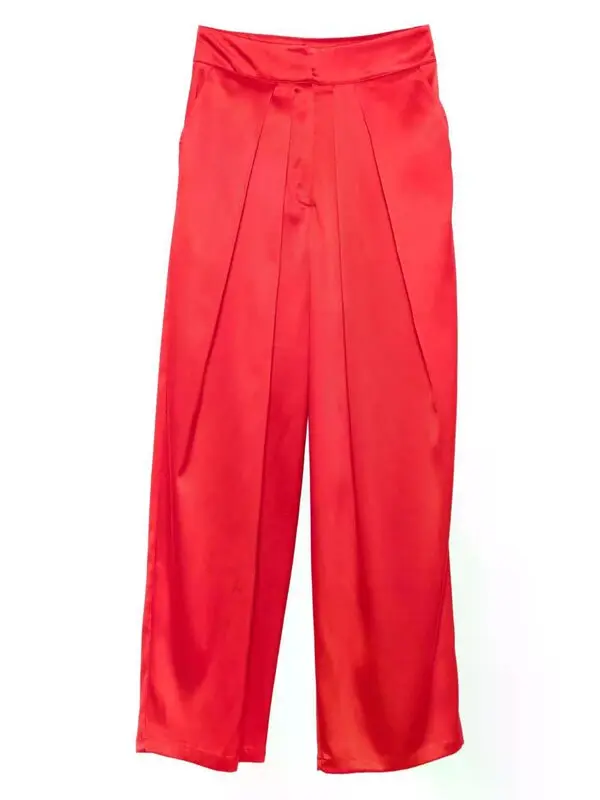 RHIZOME Kristen Pleated Trousers - Red