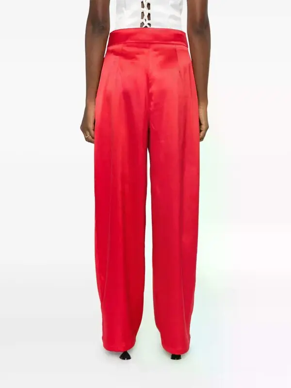 RHIZOME Kristen Pleated Trousers - Red