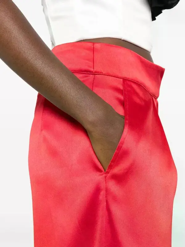 RHIZOME Kristen Pleated Trousers - Red