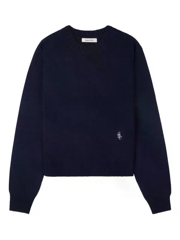 SPORTY & RICH Embroidered Sweater - Blue