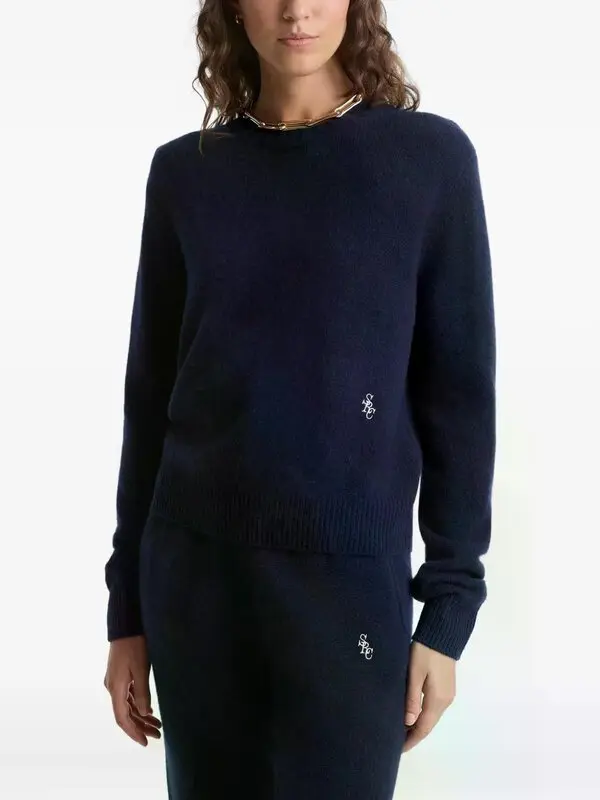SPORTY & RICH Embroidered Sweater - Blue