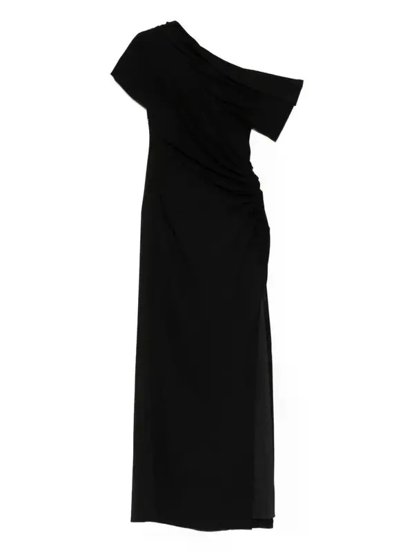 Simkhai Kally Draped One-shoulder Midi Dress
