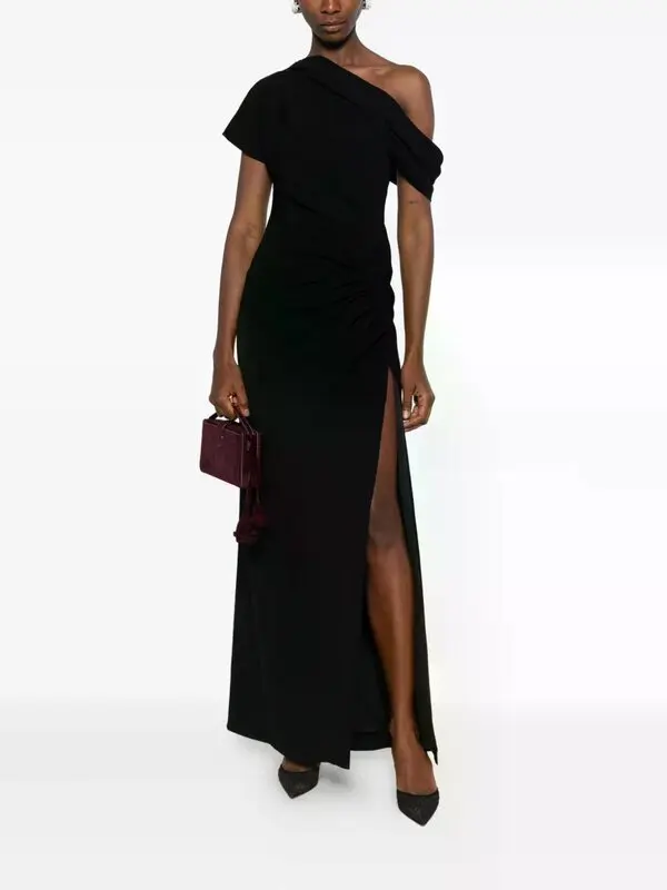 Simkhai Kally Draped One-shoulder Midi Dress