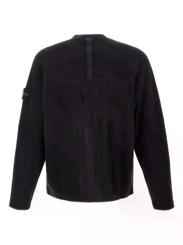 Stone Island Patch-detail Ribbed Pullover - Black
