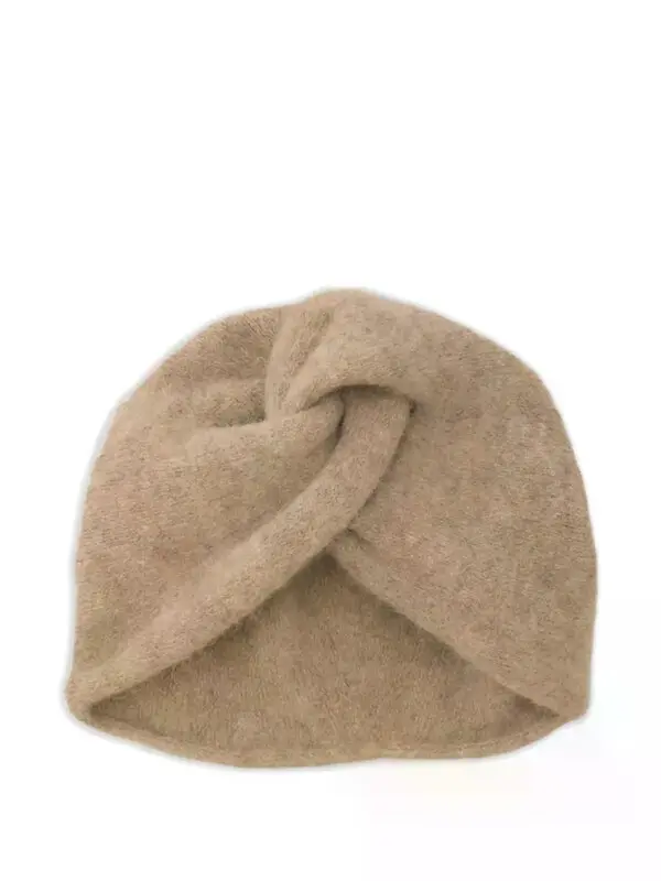 Lauren Manoogian Knot-Detail Beanie In Neutrals - 36% Off