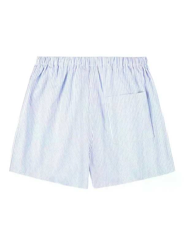 SPORTY & RICH Striped Button Shorts - Blue