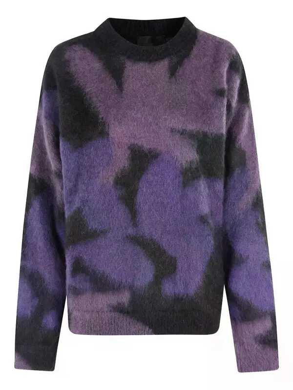 ROBERTO COLLINA Patterned Crew-neck Sweater