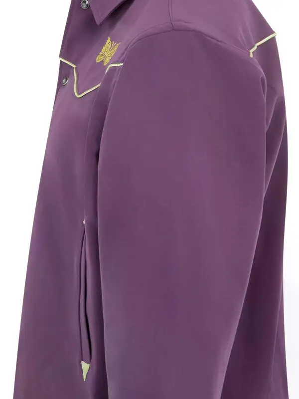 Needles Long-sleeve Jacket With Butterfly Embroidery - Purple