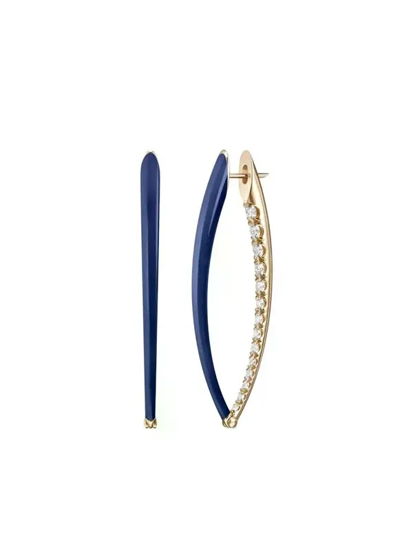 Melissa Kaye Large Cristina Diamond Earrings - Gold
