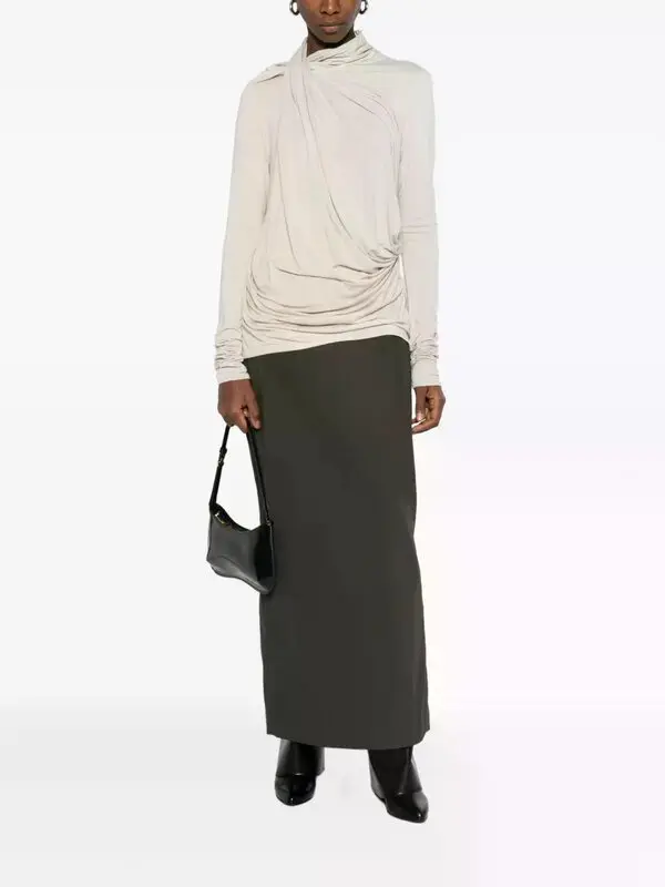 ENTIRE STUDIOS Draped Long-sleeve Top - Neutrals
