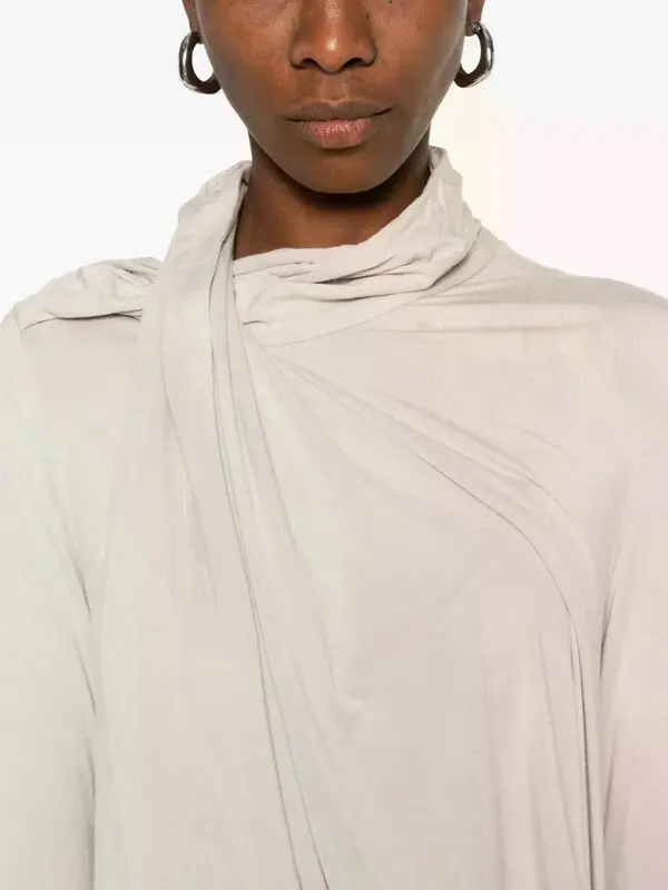 ENTIRE STUDIOS Draped Long-sleeve Top - Neutrals