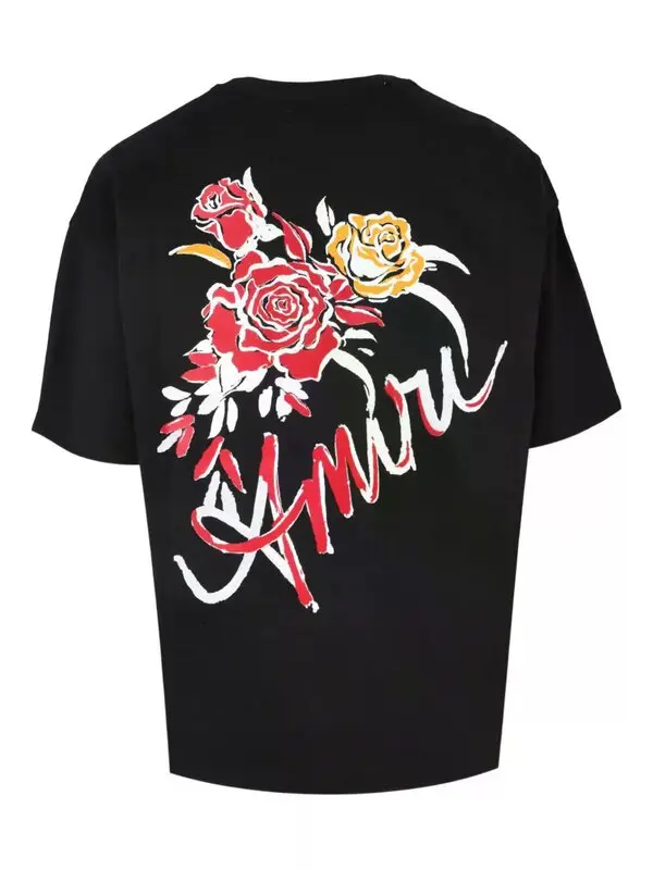 Amiri Roses T-Shirt In Black - 31% Off | Editorialist