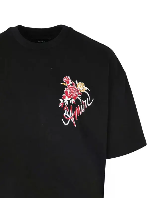 Amiri Roses T-Shirt In Black - 31% Off | Editorialist