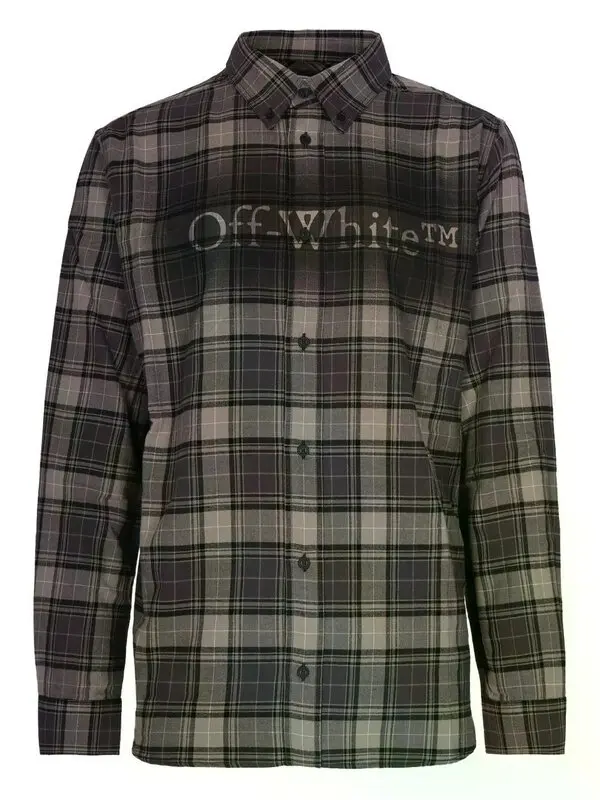 Off-White Plaid Long Sleeve Shirt