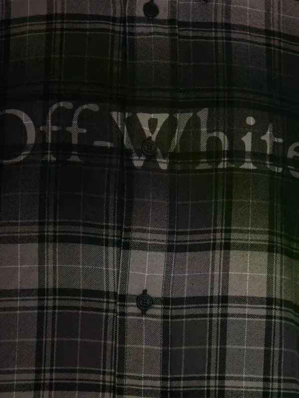 Off-White Plaid Long Sleeve Shirt