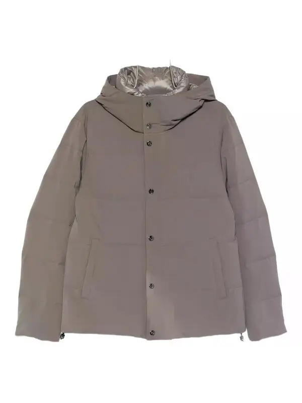 MONTECORE Hooded Button Coat - Grey
