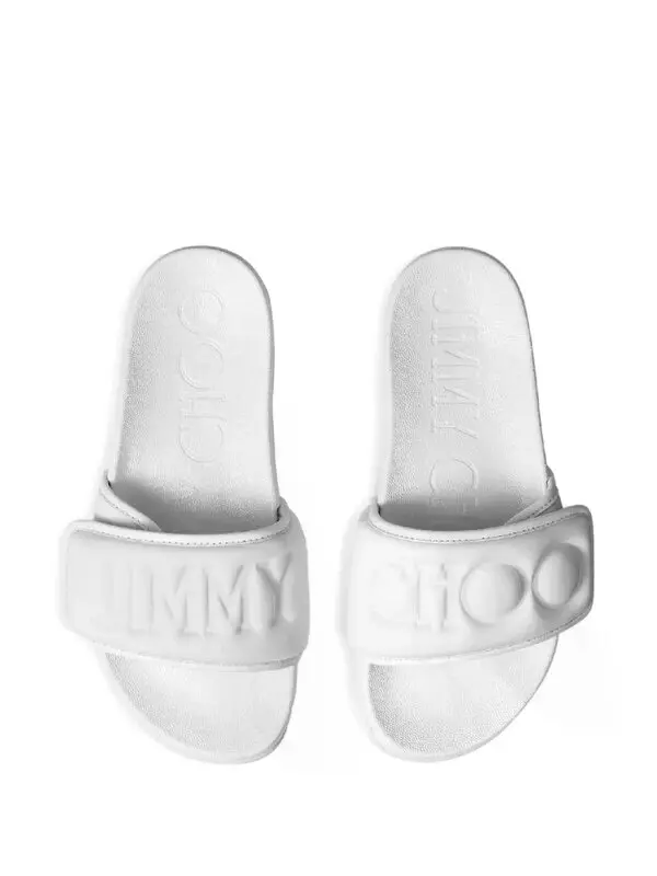 JIMMY CHOO Logo-strap Slides