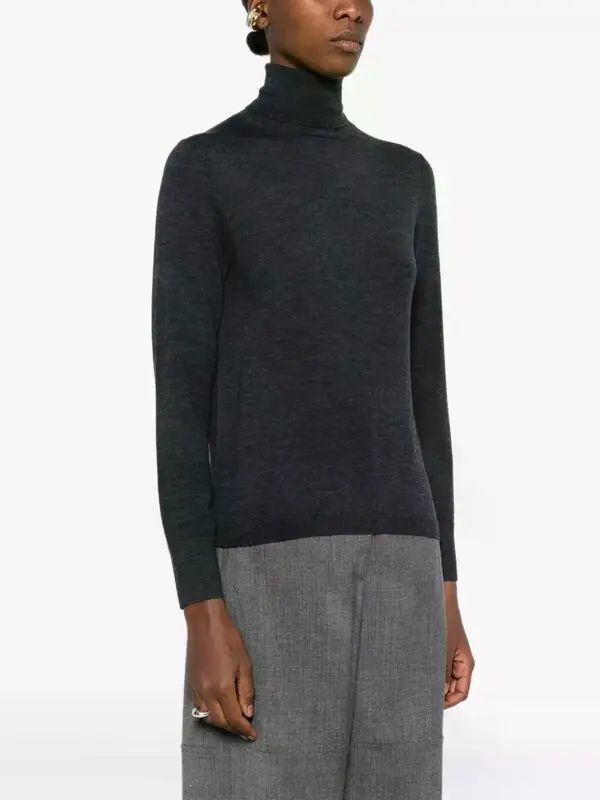 ALLUDE Roll-neck Top