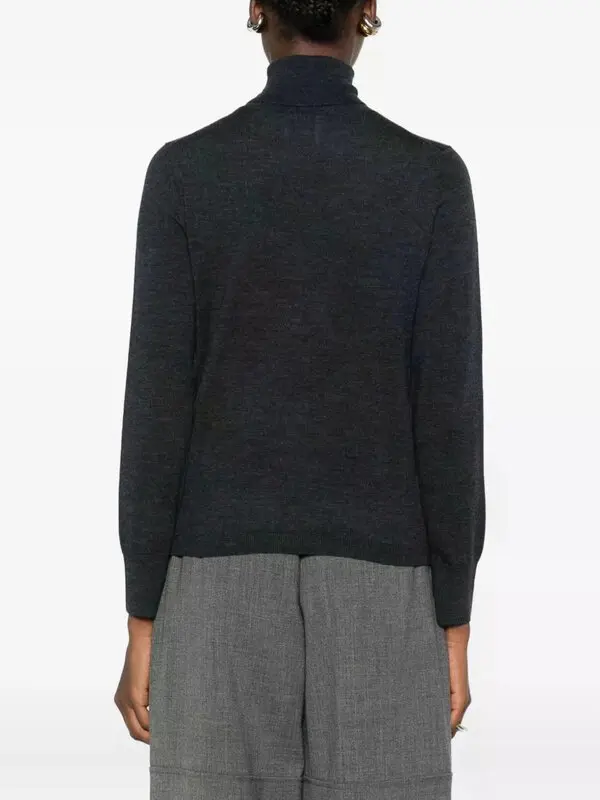 ALLUDE Roll-neck Top