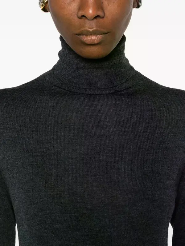 ALLUDE Roll-neck Top