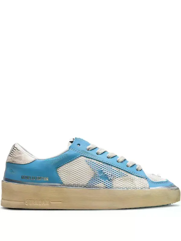 GOLDEN GOOSE Stardan Mesh-trim Sneakers - Blue