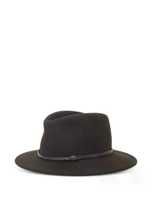 Peserico Beaded-band Fedora - Brown