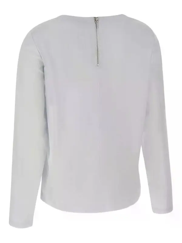 SUN 68 Long Sleeve Crewneck T-shirt With Back Zip Detail