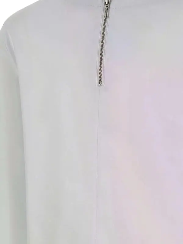 SUN 68 Long Sleeve Crewneck T-shirt With Back Zip Detail